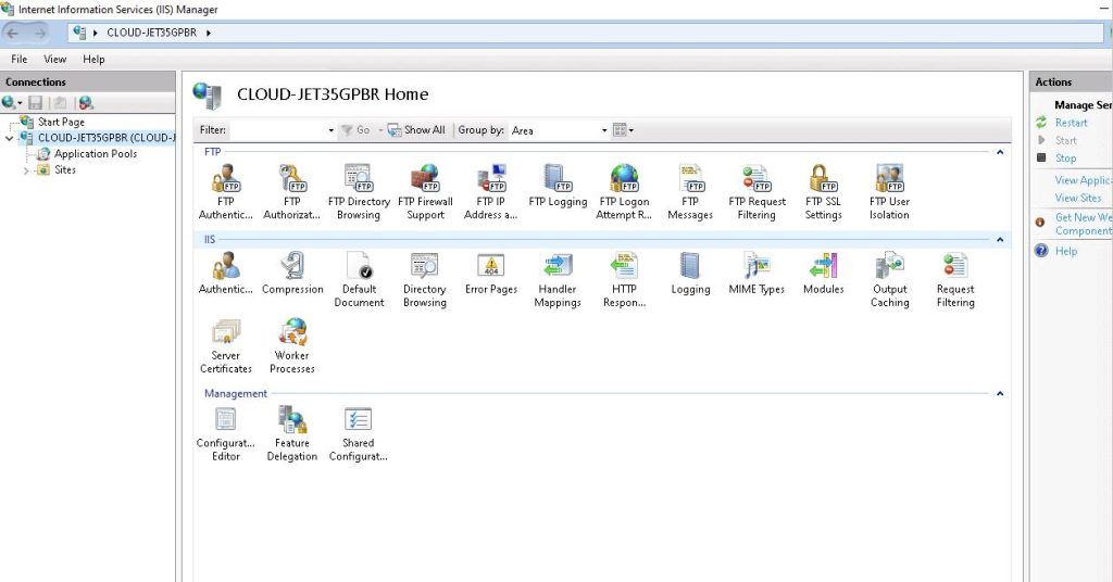 Installing FTP in Windows Server