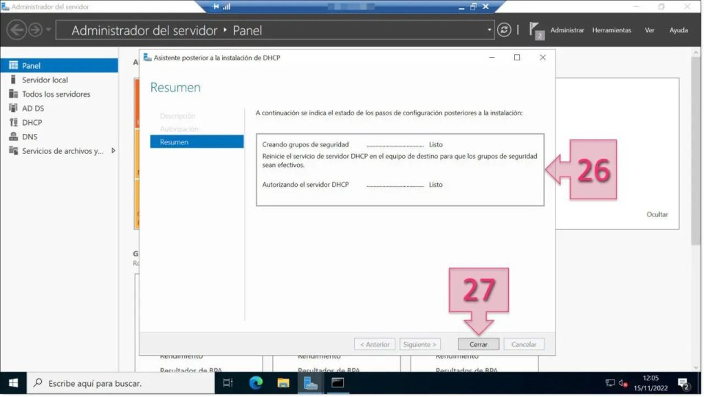 Install and Configure DHCP Server (Windows Server 2022)
