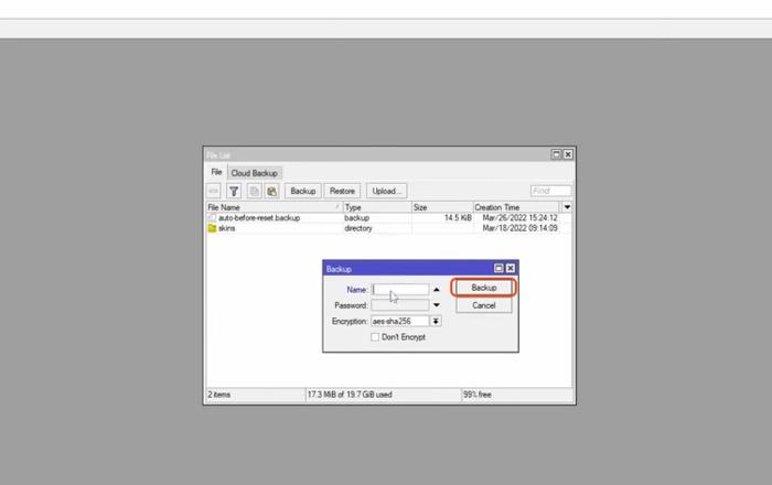 How To Create Backup Mikrotik Configuration And Restore Via Winbox
