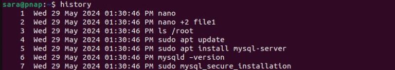 Linux history Command